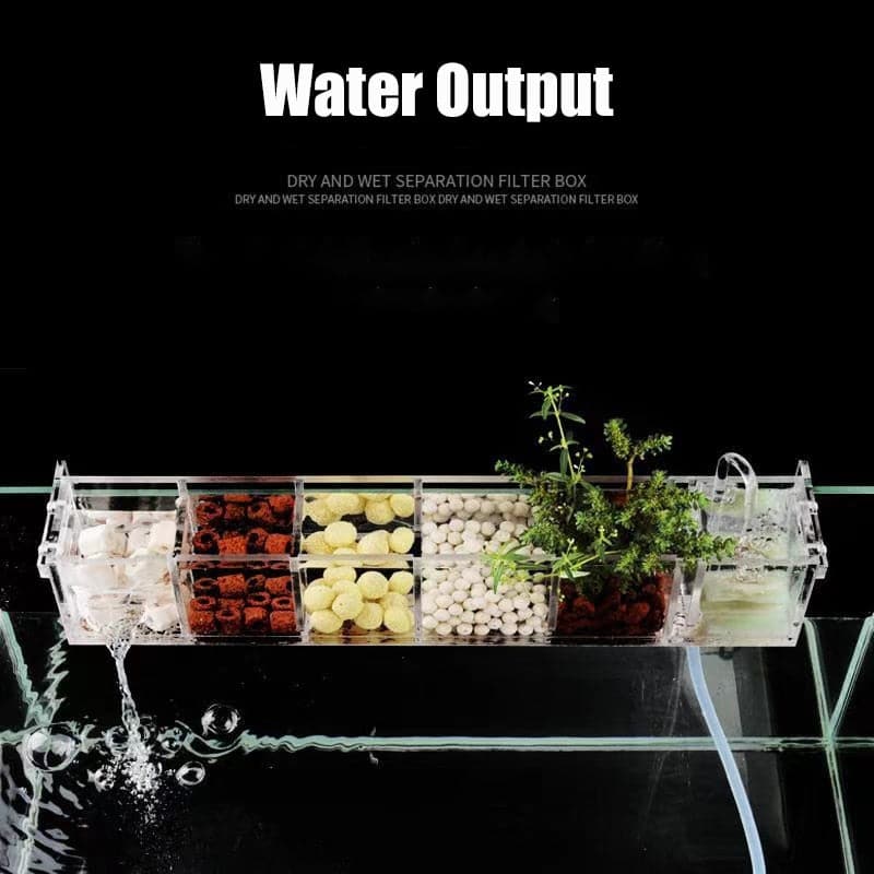 3-in-1 Transparent Acrylic Aquarium Filter Boxes External Hanging Wate ...